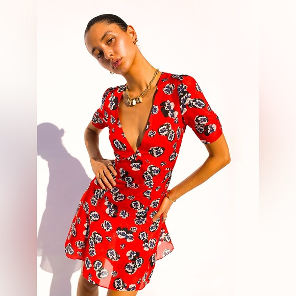 Realisation Par | Dresses | Realisation Par Ozzie Dress In Pansy Red ...